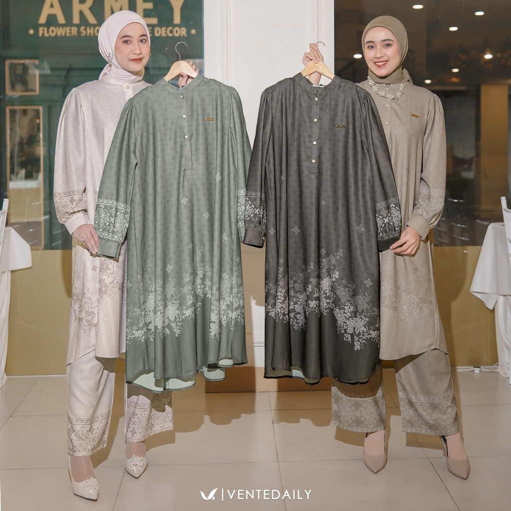 Jual Ventedaily - Alina One Set Long Tunik Jumbo Kekinian Setelan ...