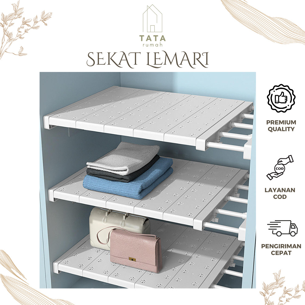 Jual [ TARUM ] Sekat Lemari Fleksibel | Sekat Lemari Pakaian | Sekat ...