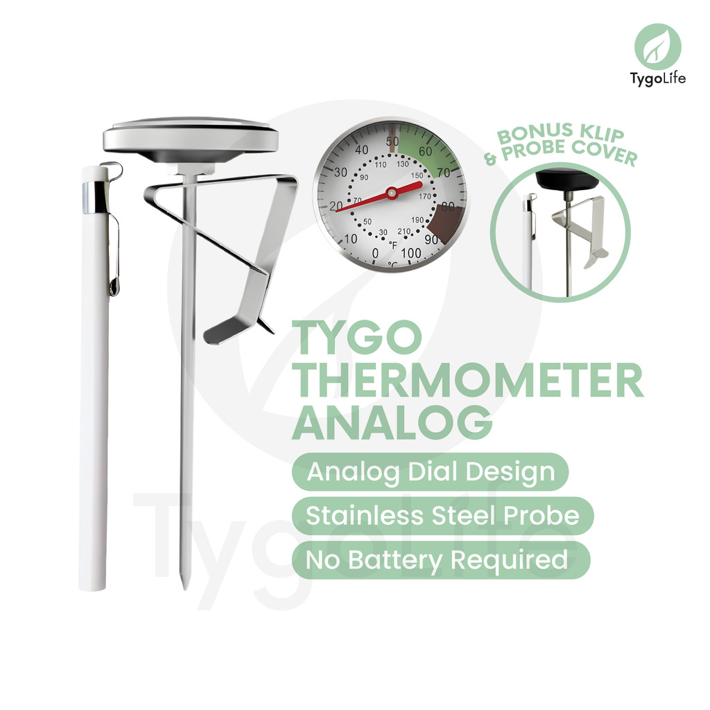 Jual TYGO THERMOMETER ANALOG A01 TERMOMETER JARUM SUHU AIR KOPI SUSU ...
