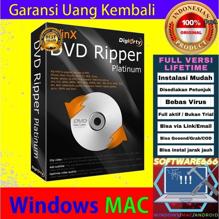 Jual Software RIP Data CD / DVD: WinX DVD Ripper Platinum 8 [WIN] - SOFTWARE - APLIKASI - PC ...