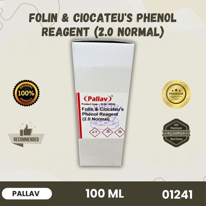 Jual Folin & Ciocateu's Phenol Reagent (2.0 Normal), 100 ml | Shopee ...