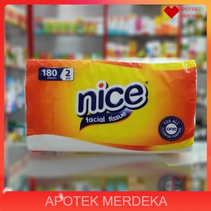 Jual Nice tisu wajah 180 sheets / facial tissue / tisue 180s 2 ply ...