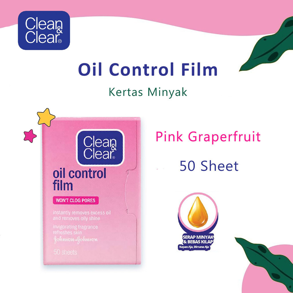 Jual Clean & Clear Oil Control Film Face Paper Kertas Minyak Wajah 50s ...