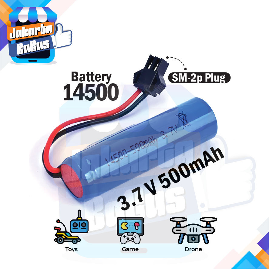 Jual Baterai RC Remote Control 14500 3.7v Baterai Cadangan Bisa Cas Isi ...