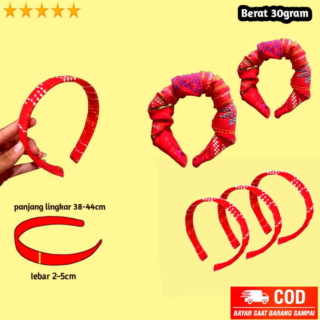 Jual Bando Wanita / Headband Ulos / Bando Ulos / Dewasa & Anak ...