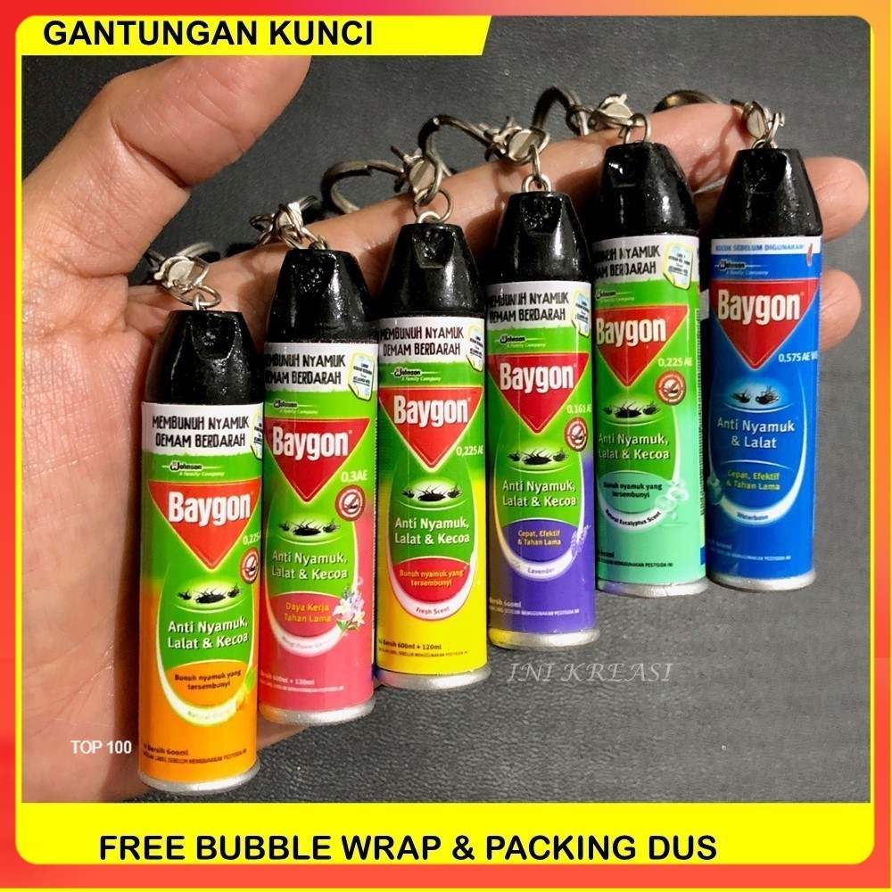 Jual [MDP] GANTUNGAN KUNCI - GANCI MINIATUR BOTOL BAYGON HIT OBAT ...