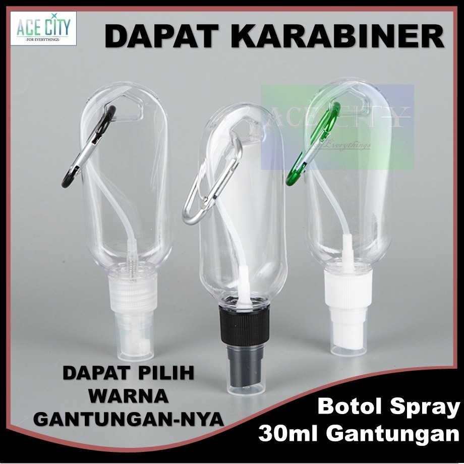 Jual Botol Spray Gantung 30ML Dengan SnapHook | Shopee Indonesia