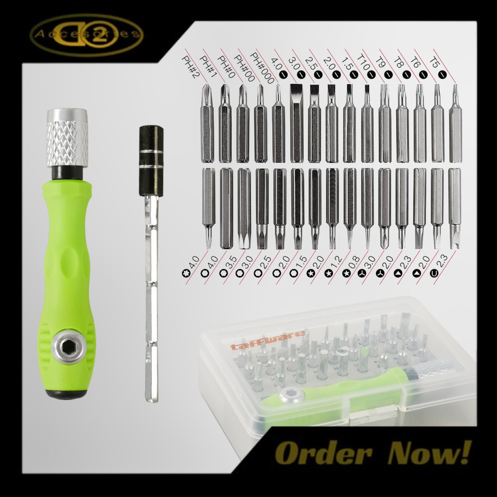 Jual Taffware Obeng Set 32 in 1 Magnetic Screwdrivers Tool for ...