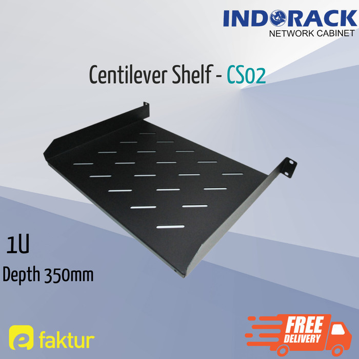 Jual CS02 INDORACK ACCESSORIES RACK 19 CANTILEVER SHELF 1U, DEPTH 350MM | Shopee Indonesia