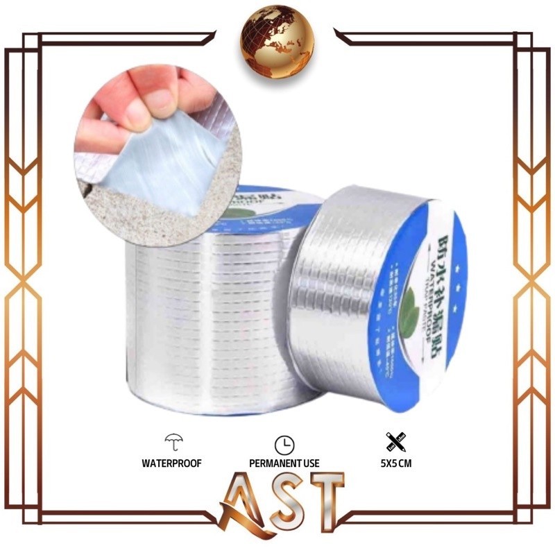 Jual ZP Tape Anti bocor Foil Aluminium 5M X 5CM terproof Perekat Lakban Isolasi Anti Air ...