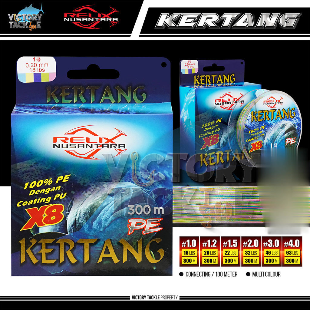 Jual EXTRA BONUS | SENAR PANCING BENANG PE RELIX NUSANTARA KERTANG X8 MULTICOLOUR 300 METER ...