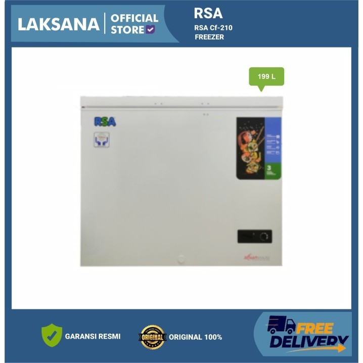 Jual CHEST FREEZER 199 Liter RSA Cf-210 (KHUSUS BANDUNG) | Shopee Indonesia
