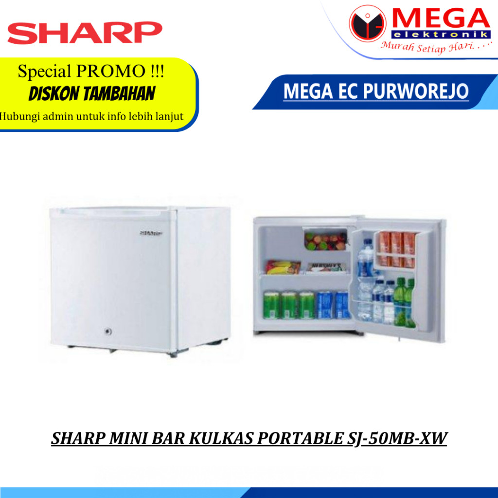 Jual LEMARI ES SHARP SJ-50MB-XW MINI BAR LEMARI ES PORTABLE KAPASITAS ...