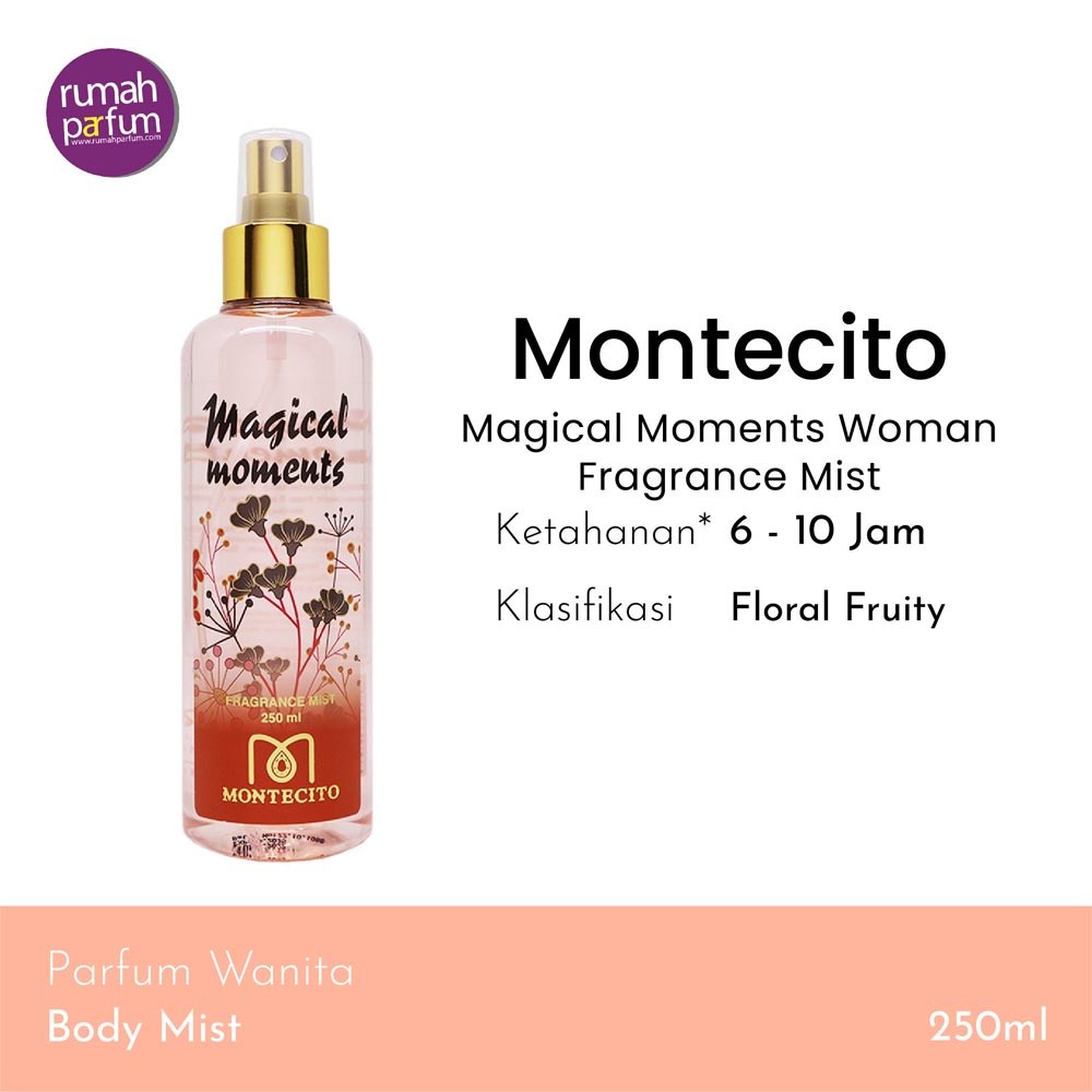 Jual Parfum Wanita Montecito Magical Moment Woman Fragrance Mist (250 ...