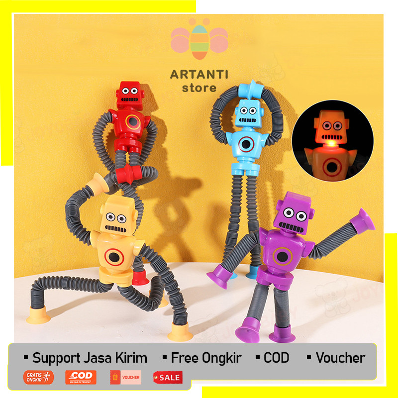 Jual Mainan Anak Tabung Teleskopik Pop Tabung Fidget Toys Robot Tube ...
