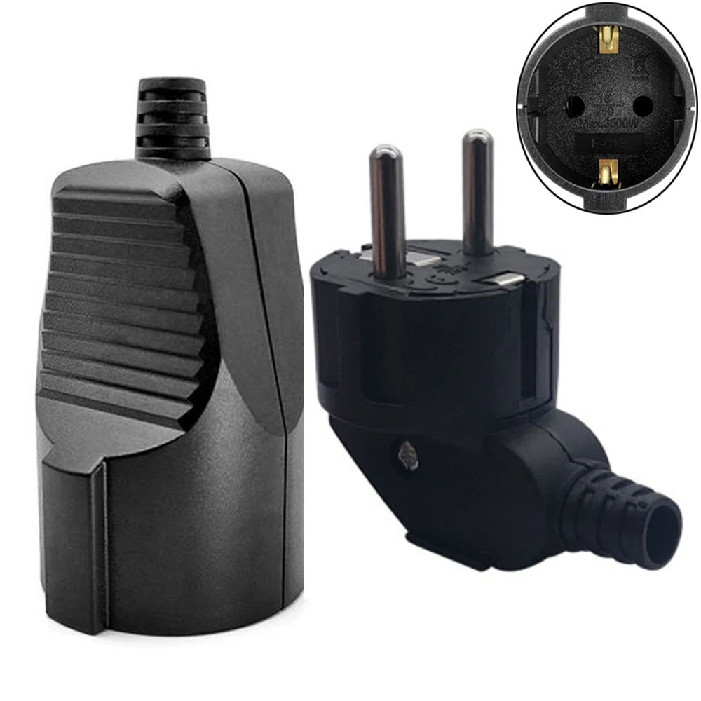 Jual Black White 16A French Russia Korea German EU Schuko Power Plug ...