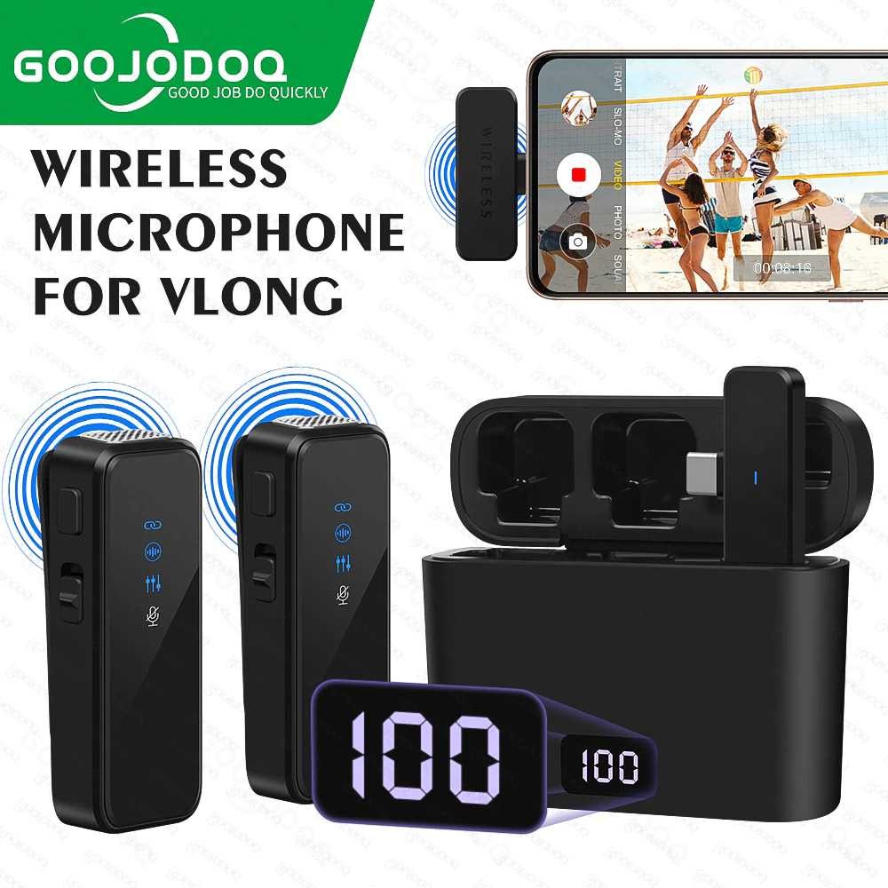 Jual GOOJODOQ Microphone Wireless Portable Lavalier Mic Kit 2.4G USB ...