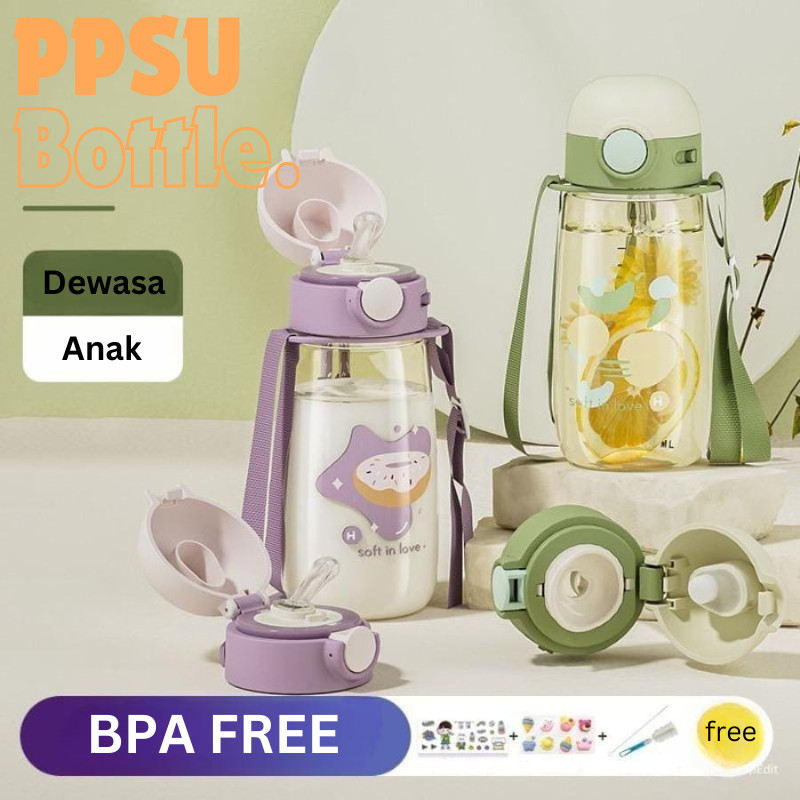 Jual Botol Minum PPSU BPA Free / Kids Drinking Bottle 550Ml / Botol ...