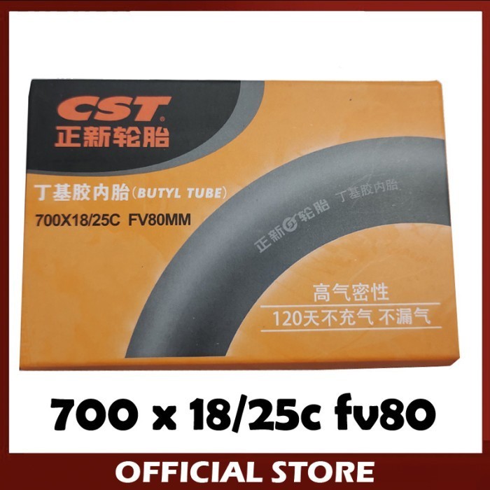 Jual CST Ban Dalam Sepeda 700 x 18-25c FV 80mm Presta Fixie Balap Roadbike VST | Shopee Indonesia