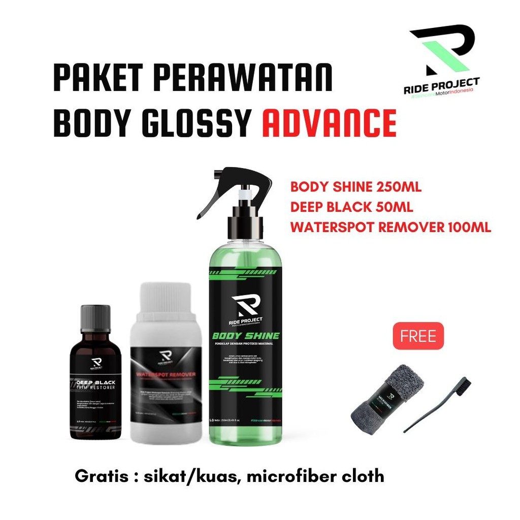 Jual Paket Perawatan Body Glossy Kendaraan Motor & Mobil - Ride Project ...