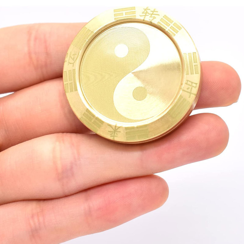Jual Tai Chi Haptic Coin Magnetic Fidget Slider Clicker Brass Fidget ...