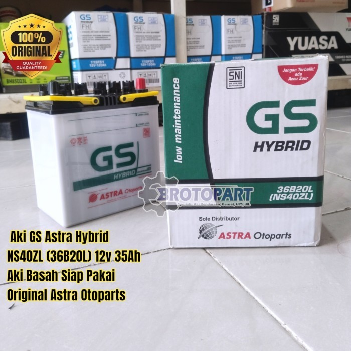 Jual Aki mobil GS ASTRA Hybrid NS40ZL 36B20L 35Ah Accu basah siap pakai | Shopee Indonesia