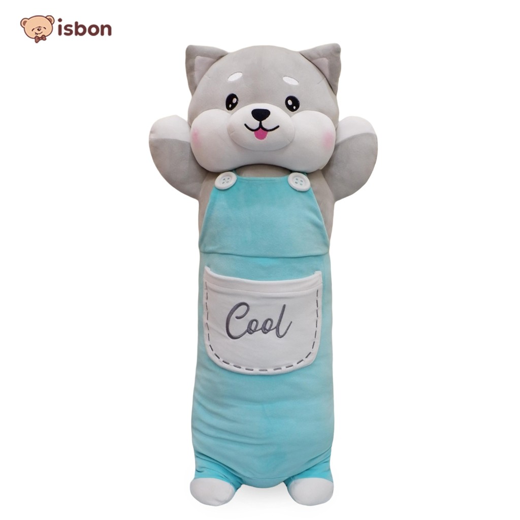 Jual Boneka Guling Jumbo Combi Anjing Husky Abu Menggemaskan Bahan ...
