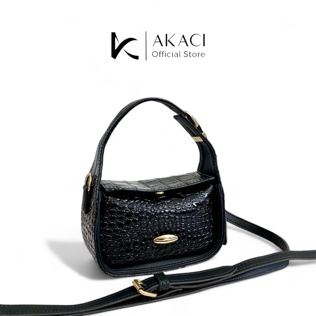 Jual Akaci - Hand bag wanita ALEXA 05-8345 Bahan croco glossy 2 ruang ...