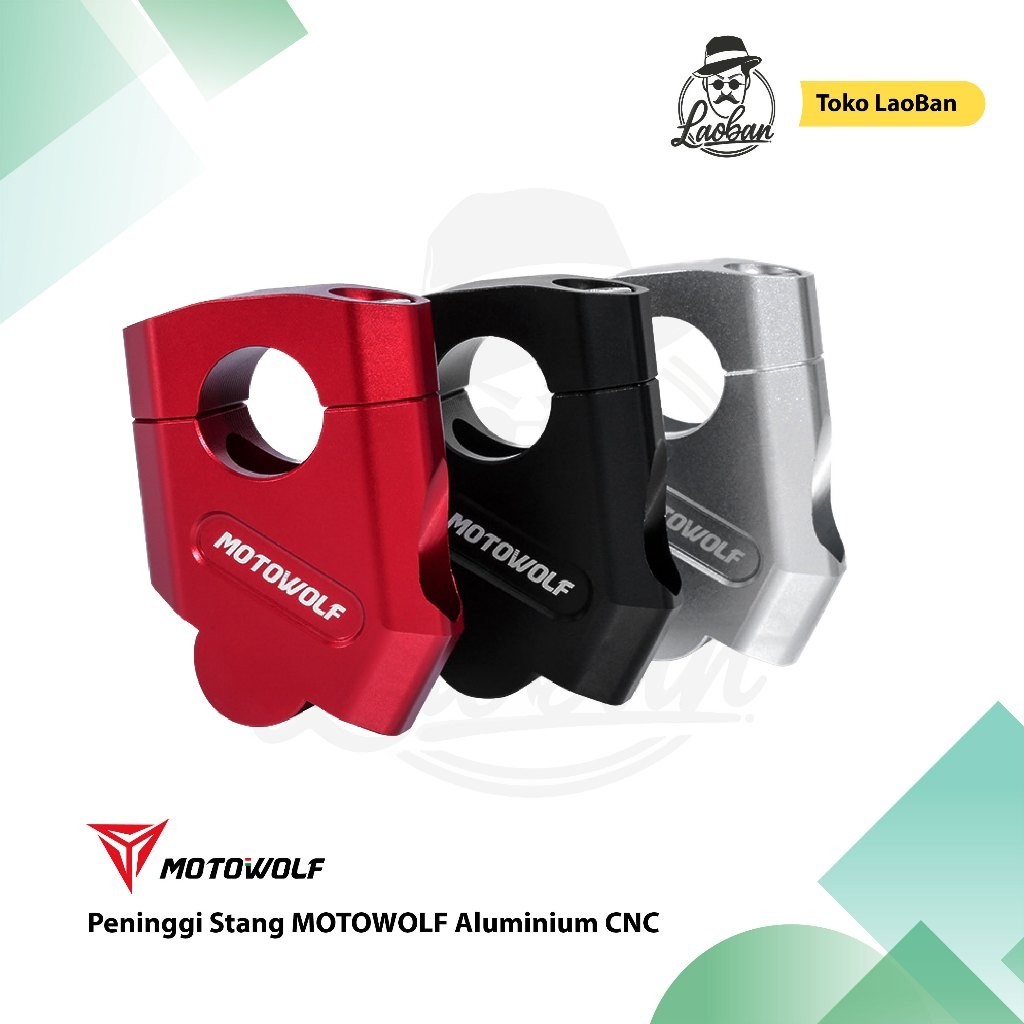 Jual Peninggi Stang Motowolf Aluminium CNC - Motowolf Raiser Stang ...