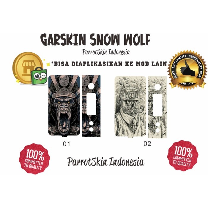 Jual Garskin Mod vape snow wolf 75 / 90 w Char by Urbanite store ...