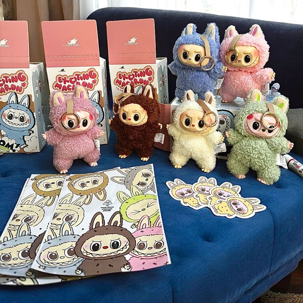 Jual (ES) (Ready Stock Instan)Labubu Macaron PopMart Boneka Monster ...