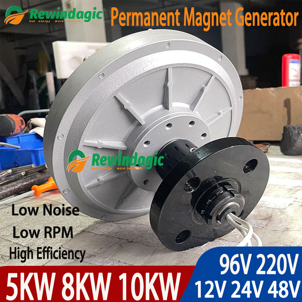 Jual New Energy Low Speed 5KW 8KW 10KW 12V 24V 48V 96V Permanent Magnet ...