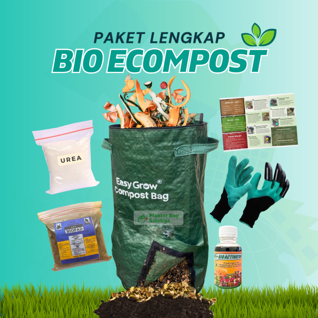 Jual AS45RT Bio Ecompost Paket Komposter Lengkap Compost Bag 80 Liter ...