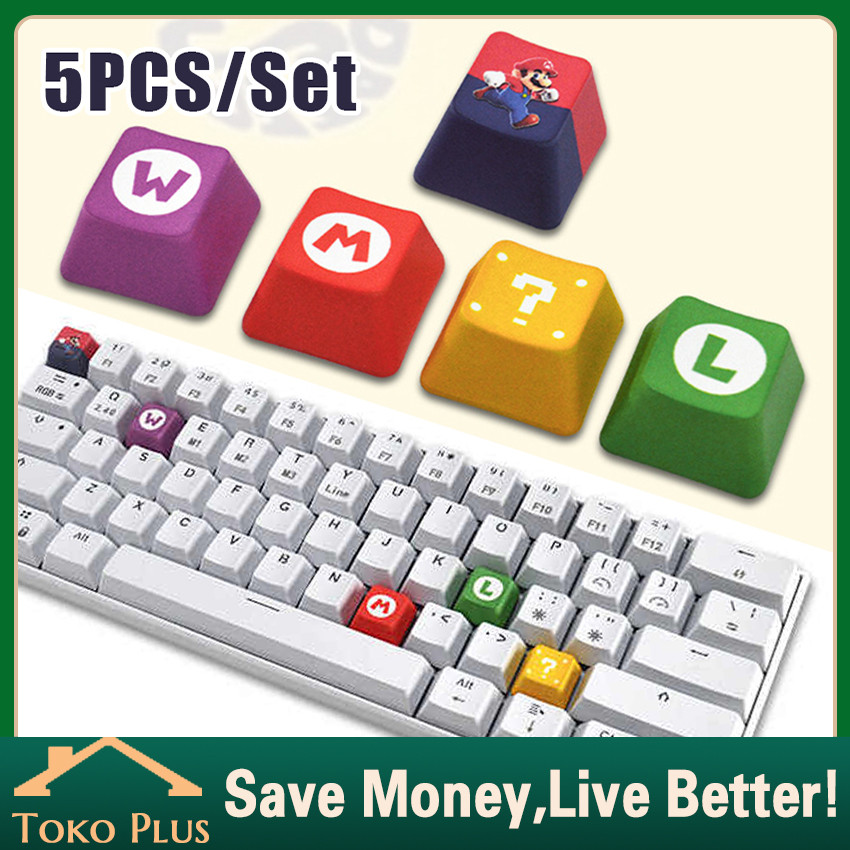 Jual 5Pcs Keycaps Super Mario Bros Customized Keycaps Mechanical ...