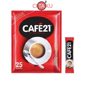 Jual Cafe 21 Coffee mix 2in1 / Cafe21 Kopi 2 in 1 Tanpa Gula ( No Sugar ...