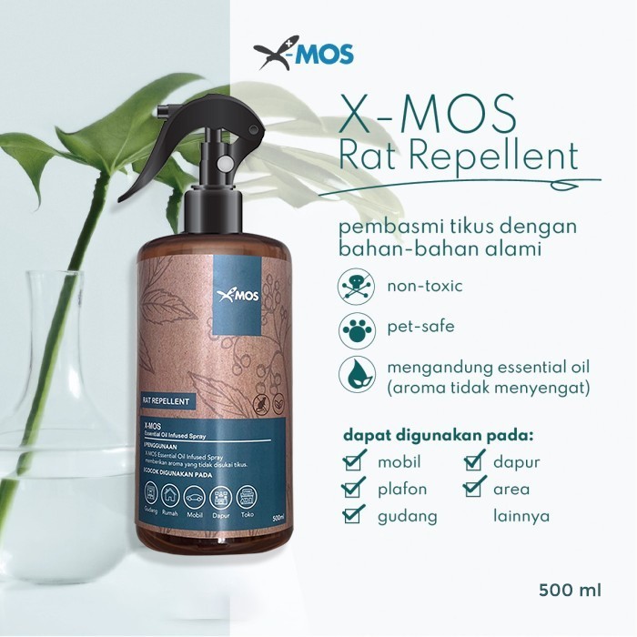 Jual Pengusir Tikus X-mos anti tikus Xmos spray 500ml rat repellent ...
