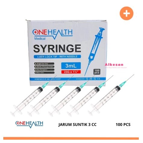 Jual Syringe 3cc OneHealth. Spuit 3 cc 3ml One Health - PCS | Shopee Indonesia