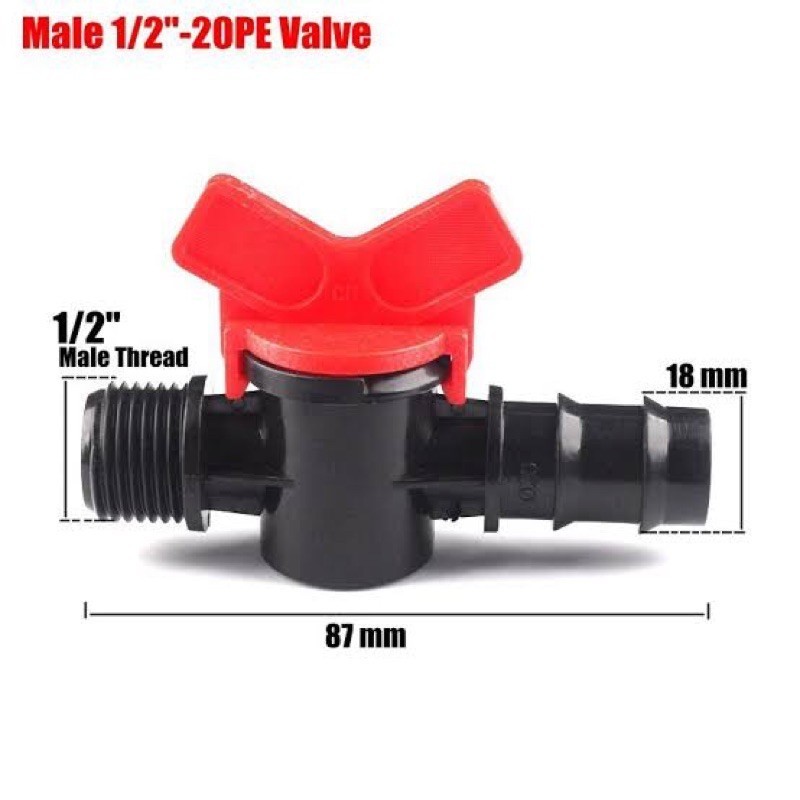 Jual Kran Pipa Valve 20mm Ke Drat Luar 1/2 inci | Shopee Indonesia
