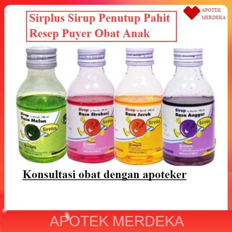 Jual Sirplus Sirup Penutup Pahit Resep Puyer Obat Anak / SIRPLUS SYRUP ...