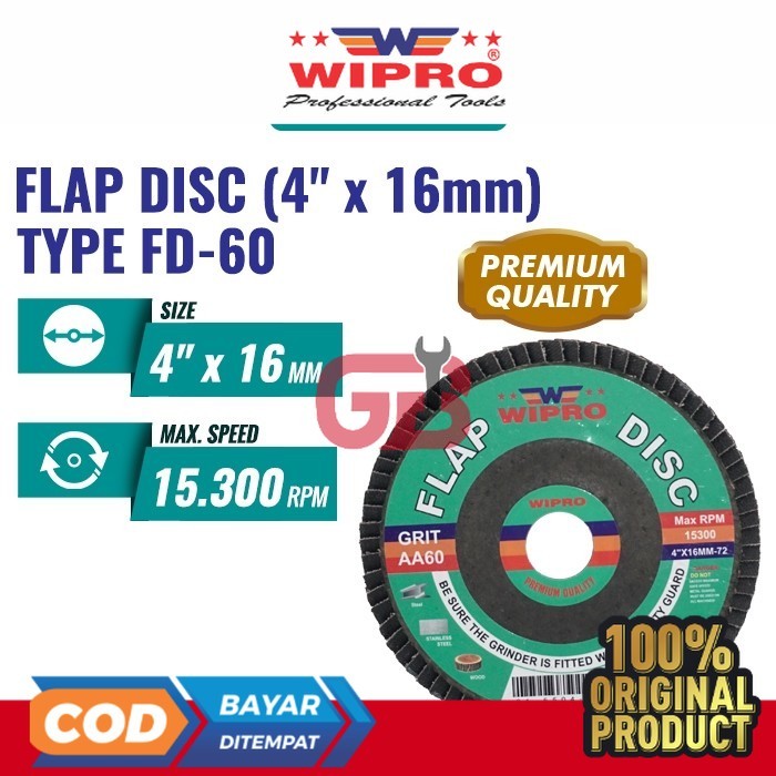 Jual Flap Disc FD-60 4" A60 Wipro | Shopee Indonesia