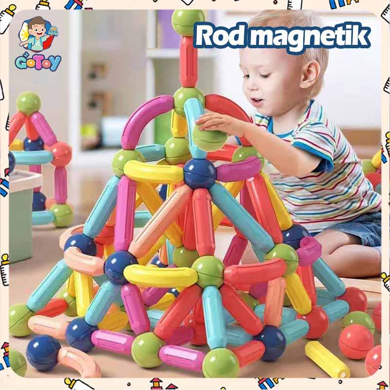 Jual 25/42/64/84pcs Magnetic Sticks Blocks Merakit Mainan-Mainan ...