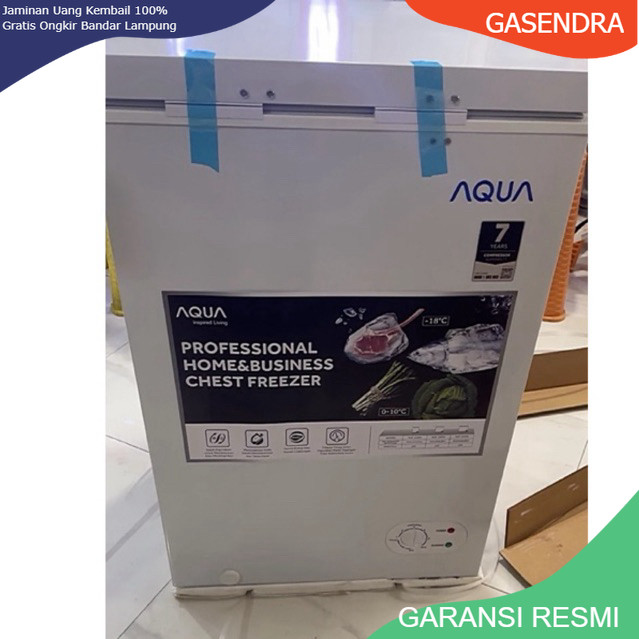 Jual AQUA AQF110 FA/120FB 100 Liter CHEST FREEZER BOX LEMARI PEMBEKU ...