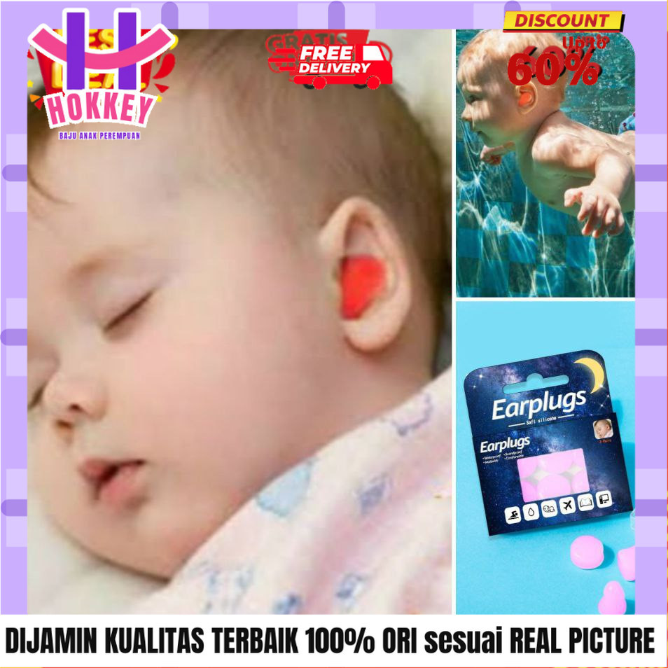 Jual BERHADIAH Ear Plug 6 pasang - Pelindung Telinga Bayi dan Anak ...
