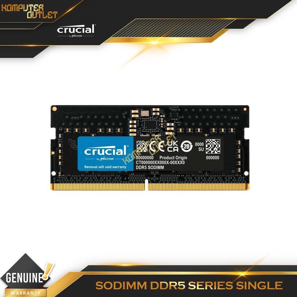 Jual Crucial SoDimm DDR5 16GB (1x16GB) 5600 Mhz CL46 Ram Laptop ...