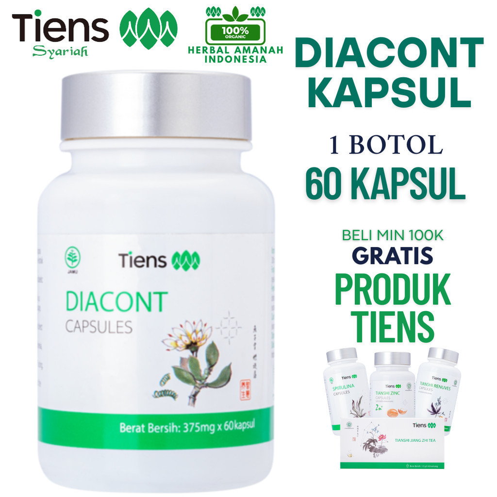 Jual TIENS DIACONT KAPSUL ORIGINAL SEGEL 1 BOTOL | Shopee Indonesia