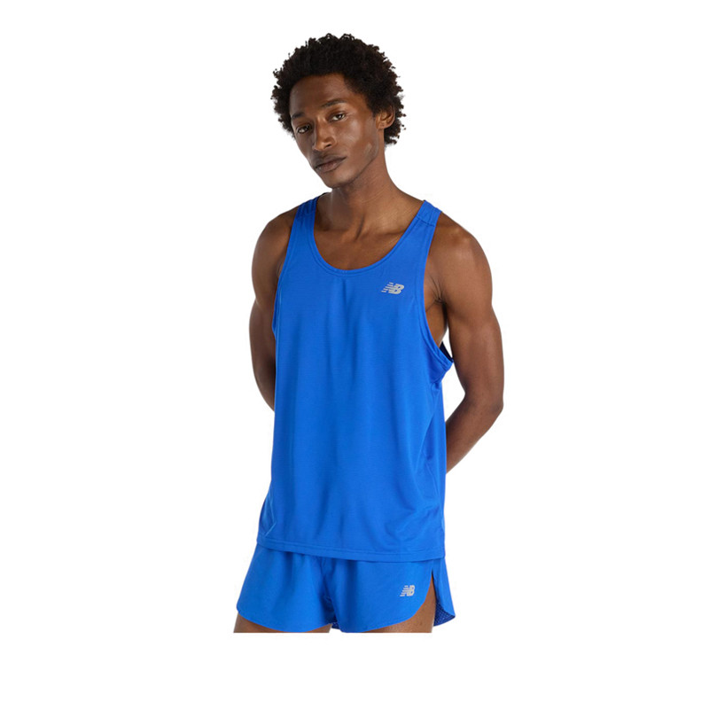 Jual New Balance Sport Essentials Men's Singlet - Blue | Shopee Indonesia