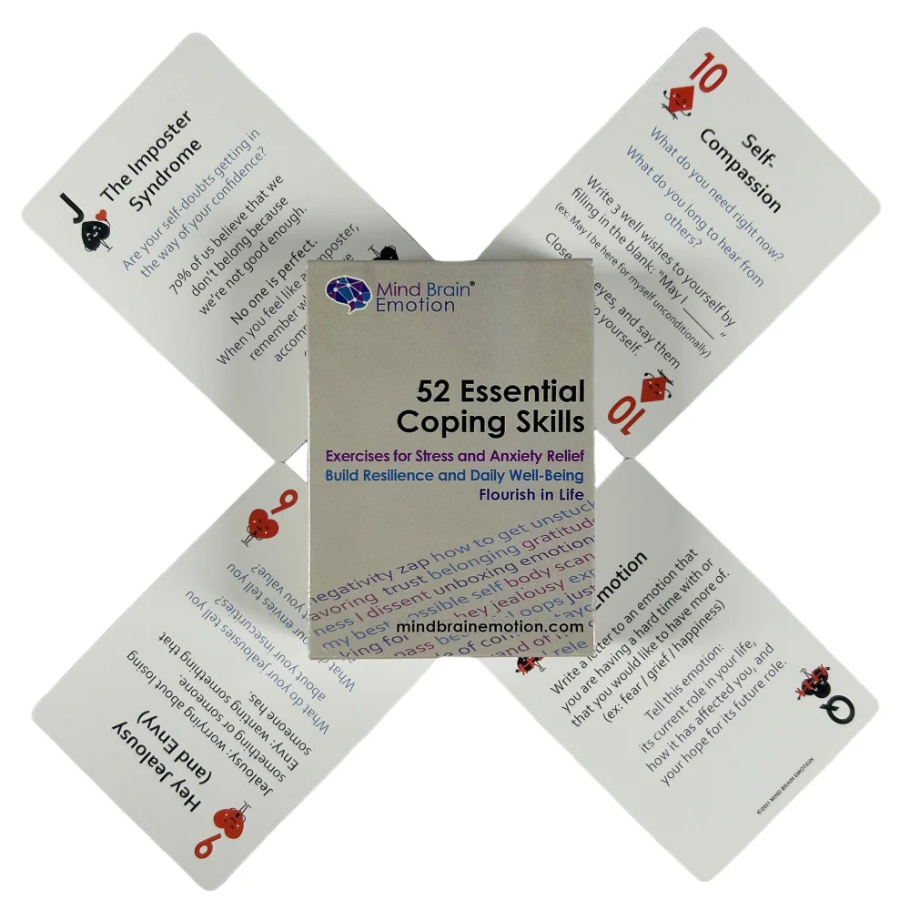 Jual 52 Essential Coping Skills Card Game Exercises for Stress and ...