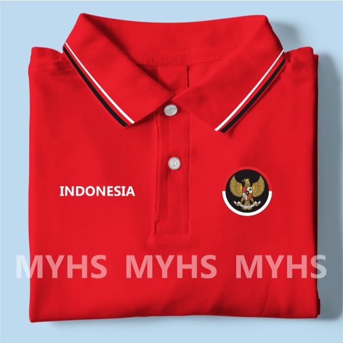 Jual POLO BULAT INDONESIA - POLO SHIRT BAJU KAOS JERSEY BOLA TIMNAS HUT ...