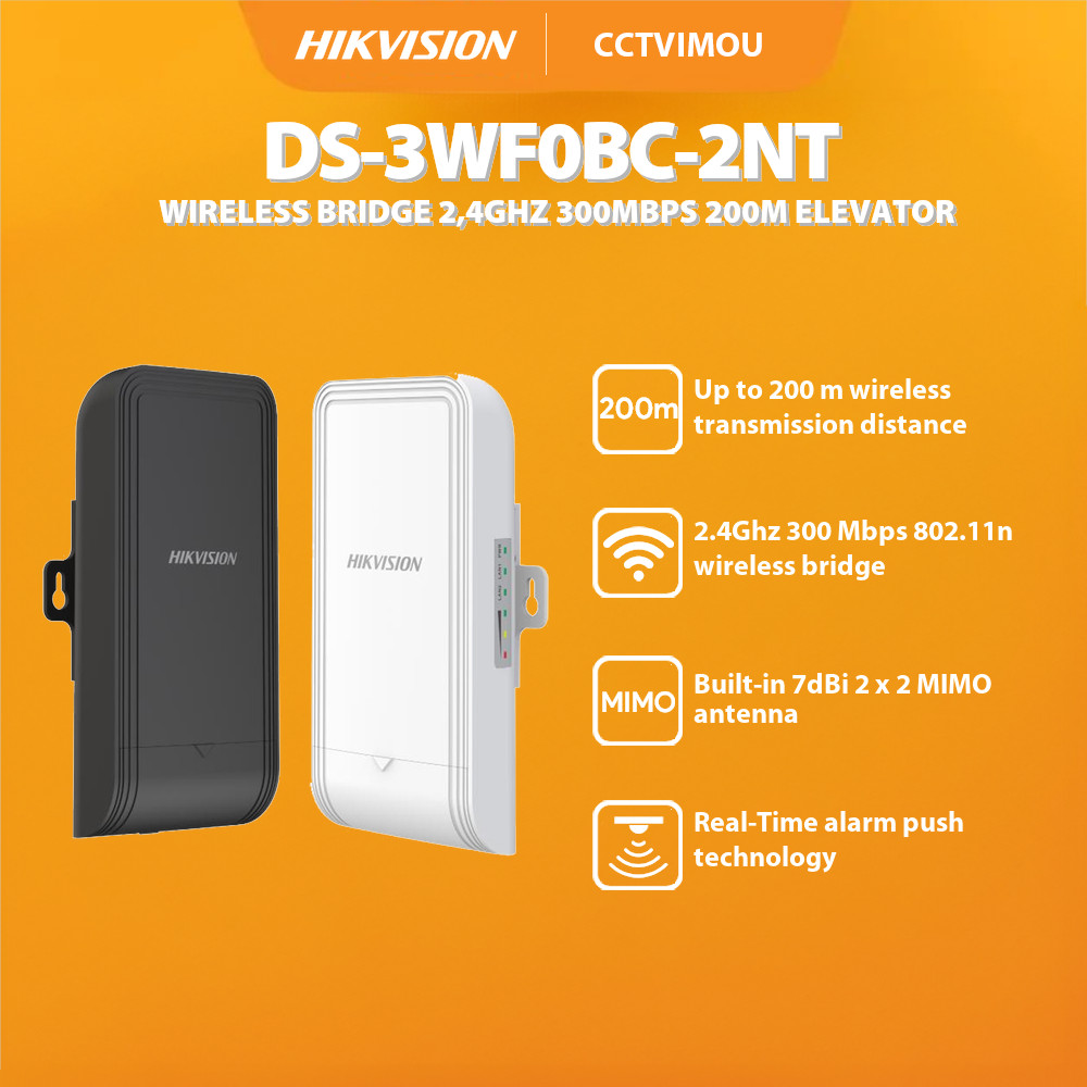 Jual HIKVISION DS-3WF0BC-2NT WIRELESS BRIDGE 2,4GHZ 300MBPS 200M ...