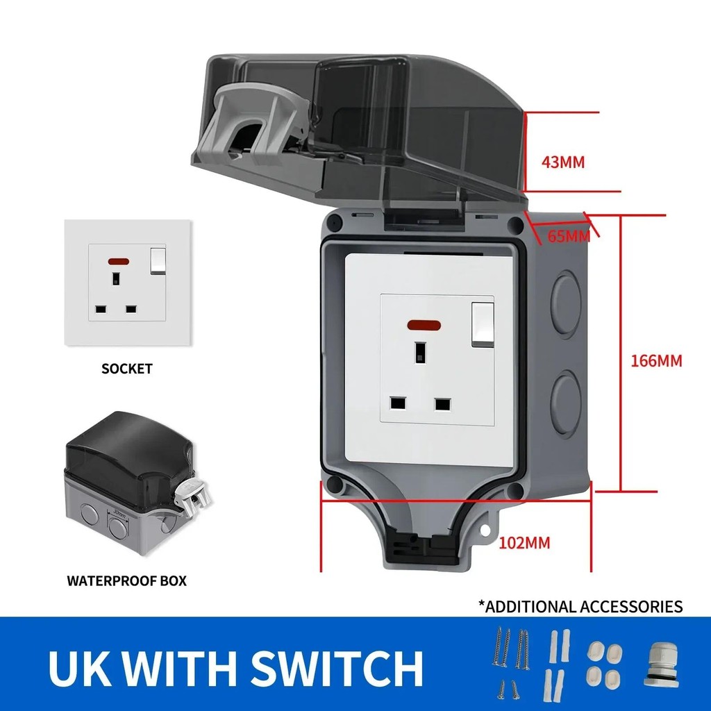 Jual Outdoor Power Distribution Box IP66 Waterproof | 86 Type Surface ...